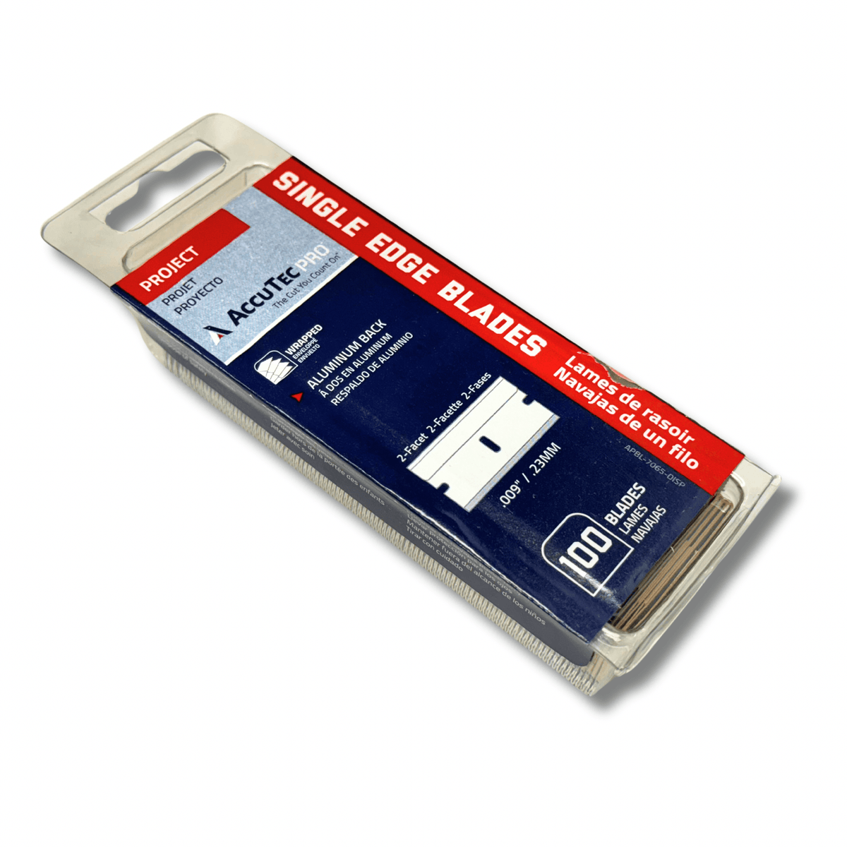 Accutec Safety Razor 66-0403-0000- Single Edge Razor Blade 009"/.23mm ...