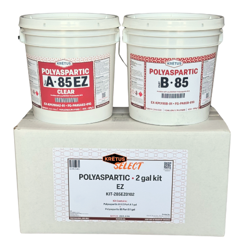Kretus Select Polyaspartic EZ, Clear 2 Gallon Kit | Fiberglass Source ...